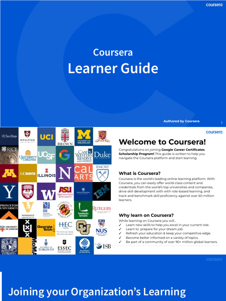 Coursera X Grow With Google - Learner Guide | PDF | Login | User (Computing)