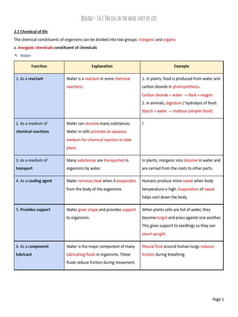 F3 Biology Ch.2 | PDF | Cell (Biology) | Microscope