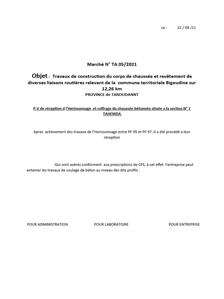 PV de L'Herissonage SA2B | PDF | Génie du bâtiment | Ingénierie civile