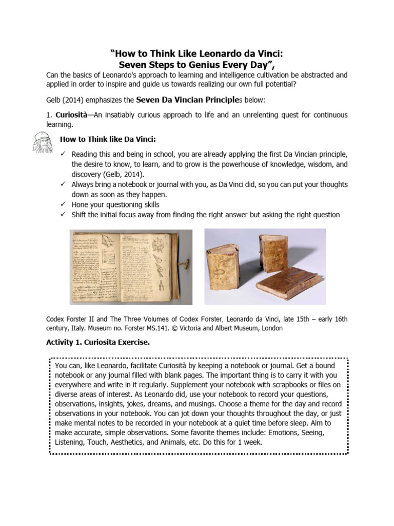 GEC16 Davincian Workshop | PDF | Leonardo Da Vinci | Thought