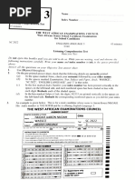 Wassce 2019 Oral English Test Sample | PDF