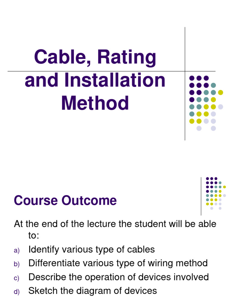 Chapter 4 Cable Rating-Update - 230722 - 230401 | PDF | Electrical ...
