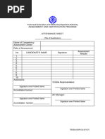 TESDA Competency Assessment Summary | PDF