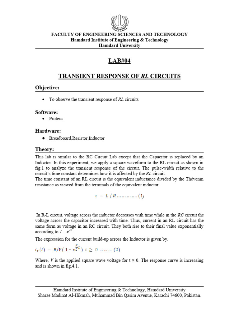 Ena Lab 4 | PDF | Electrical Network | Inductor