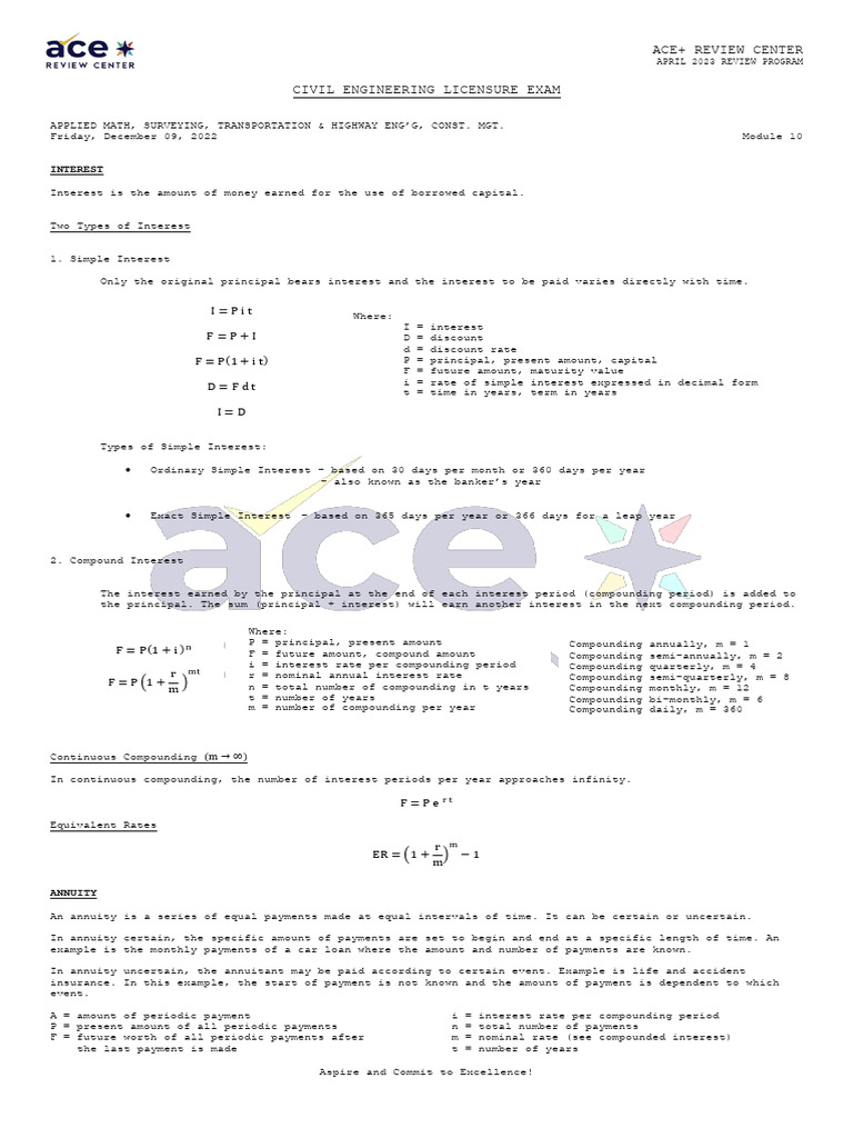 CE Module 10 - Engineering Economy (Principles) | PDF