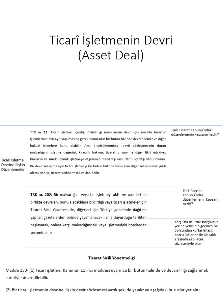 Hafta-3 Ticari Isletme Devri - Rehni-Slaytlar | PDF