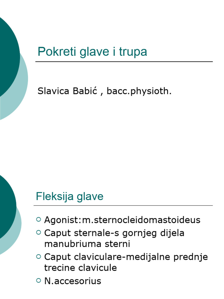 Pokreti Glave I Trupa | PDF