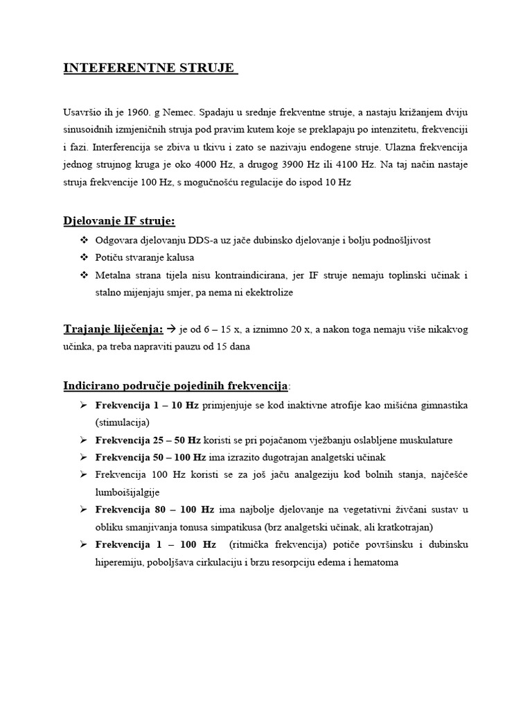 Inteferentne Struje | PDF
