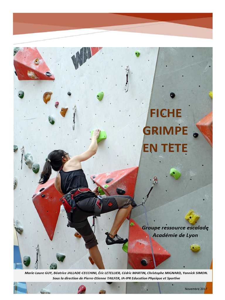 Guide de la Grimpe en Tête Sécurisée | PDF | Escalade | Tourisme d'aventure