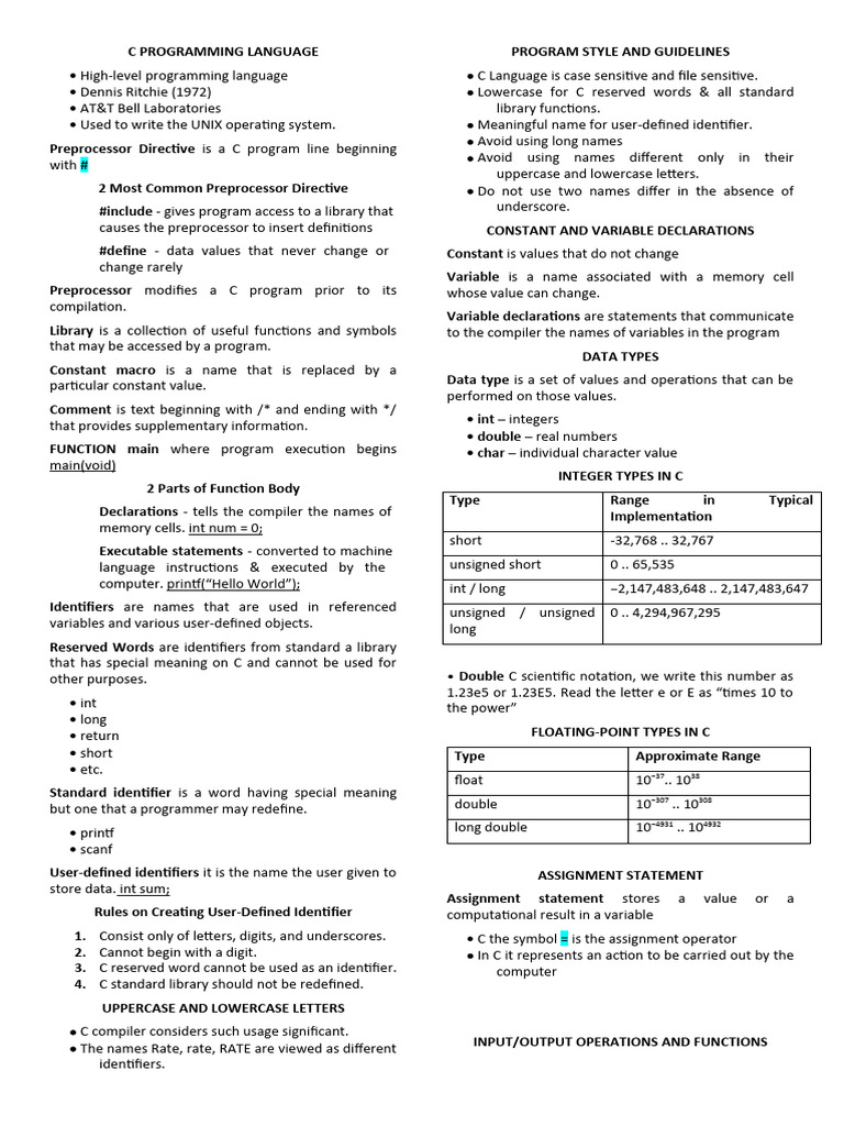C Programming Language | PDF | C (Programming Language) | Computer Program C Programming Language | PDF | C (Programming Language) | Computer Program