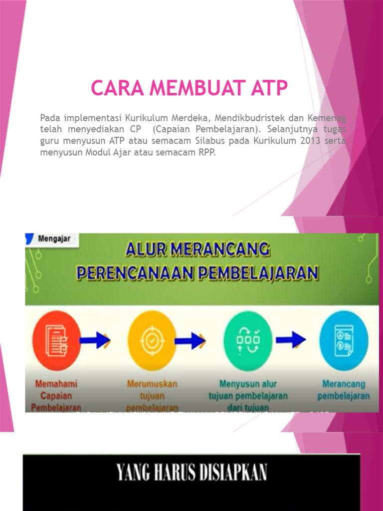 Panduan Menyusun ATP Kurikulum Merdeka | PDF
