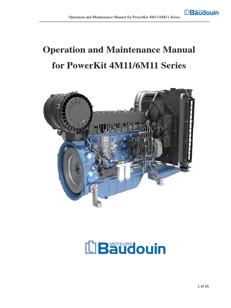 Baudouin 4M11-6M11 Engine Manual | PDF | Motor Oil | Pump