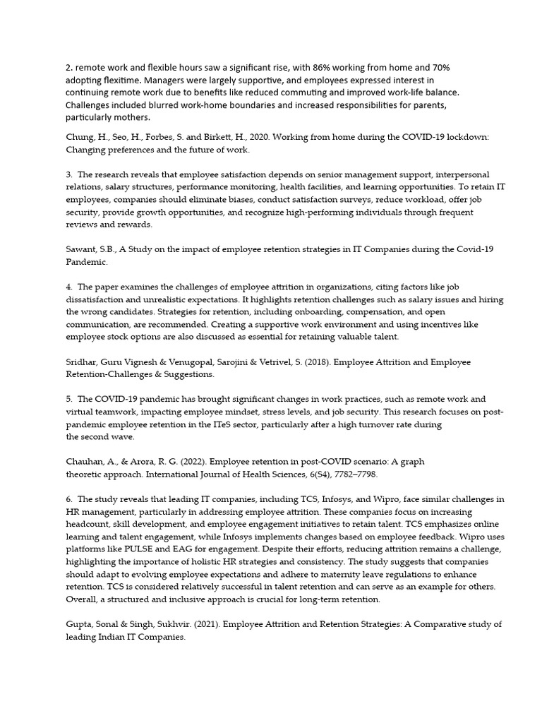 Summaries | PDF | Employee Retention | Employment