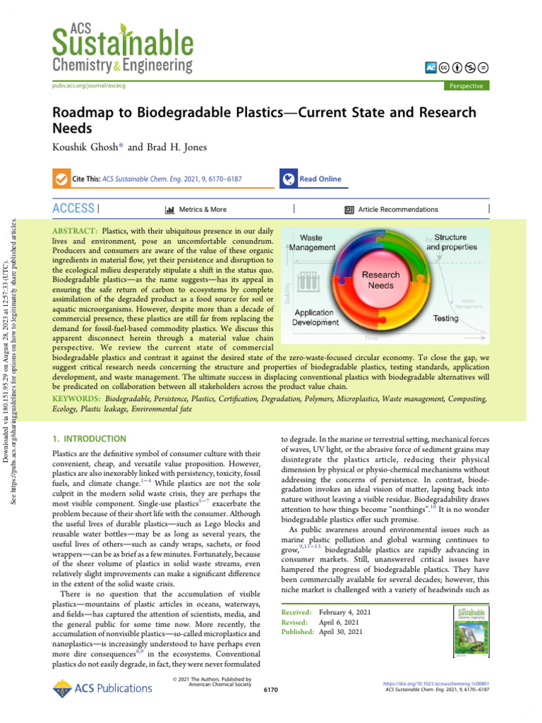 Ghosh 2021 | PDF | Biodegradation | Plastic