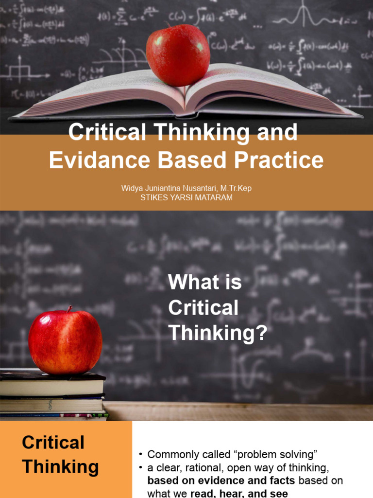 Crithical Thinking Dan EBP | PDF | Thought | Critical Thinking