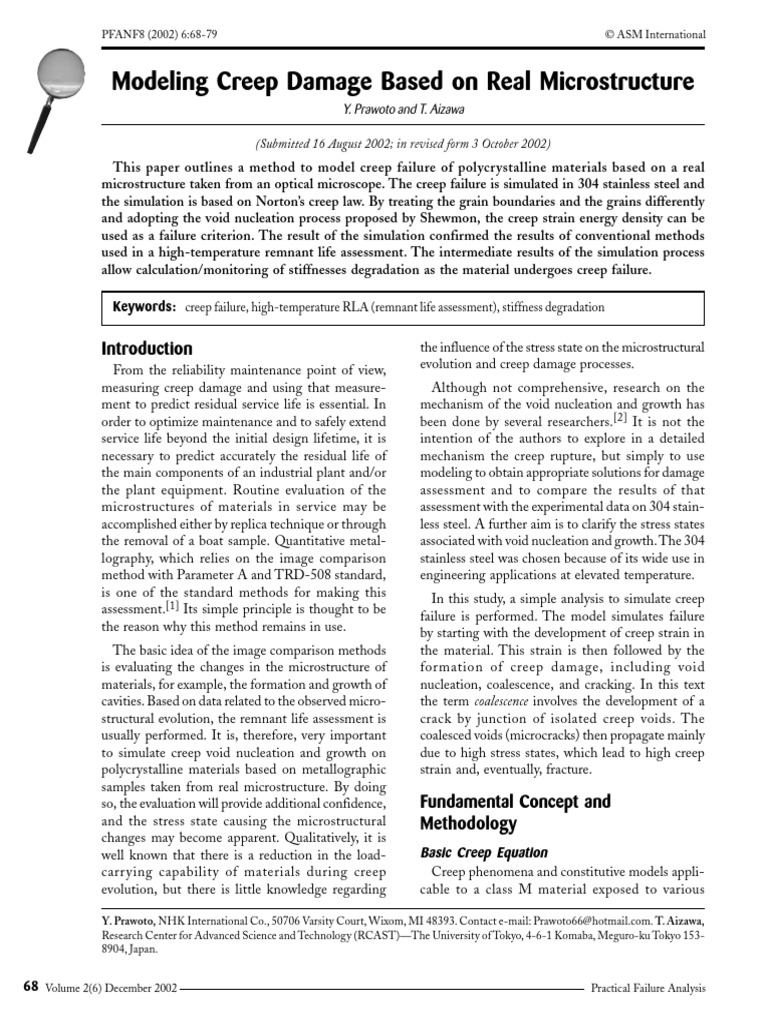 Restlife Assessment | PDF | Creep (Deformation) | Fracture