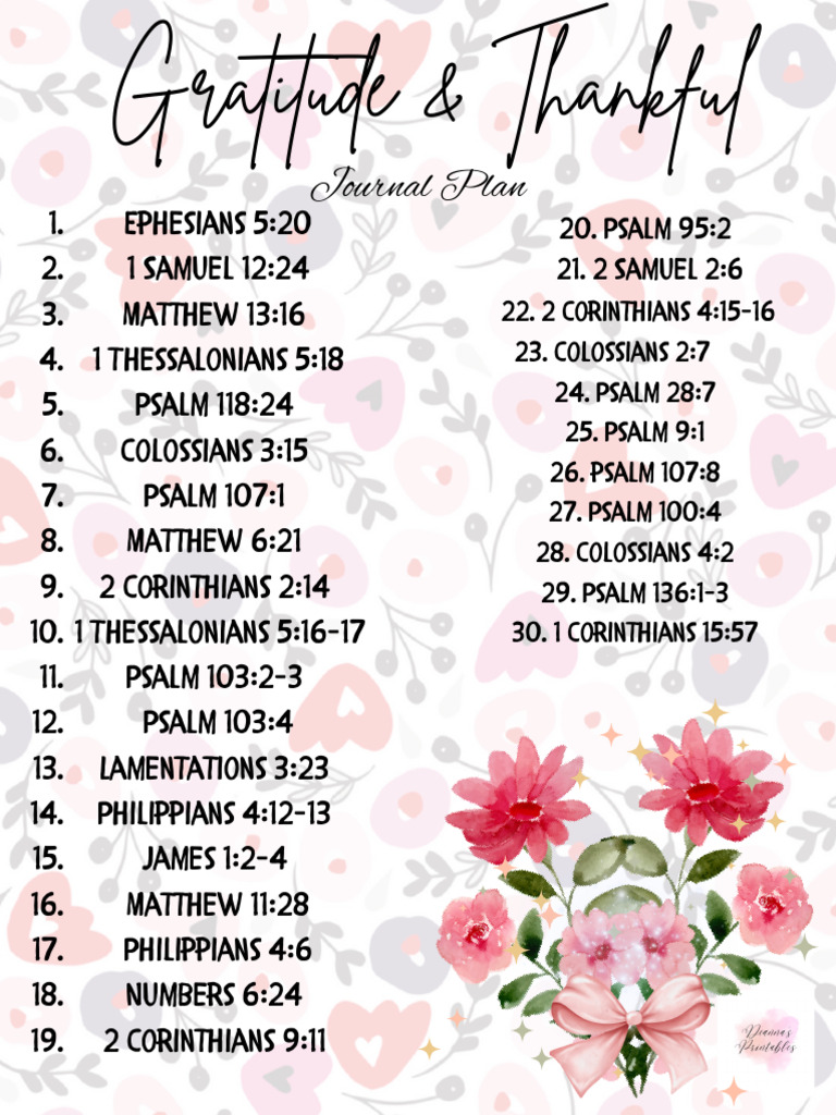 Gratitude and Thankful 30 Days | PDF