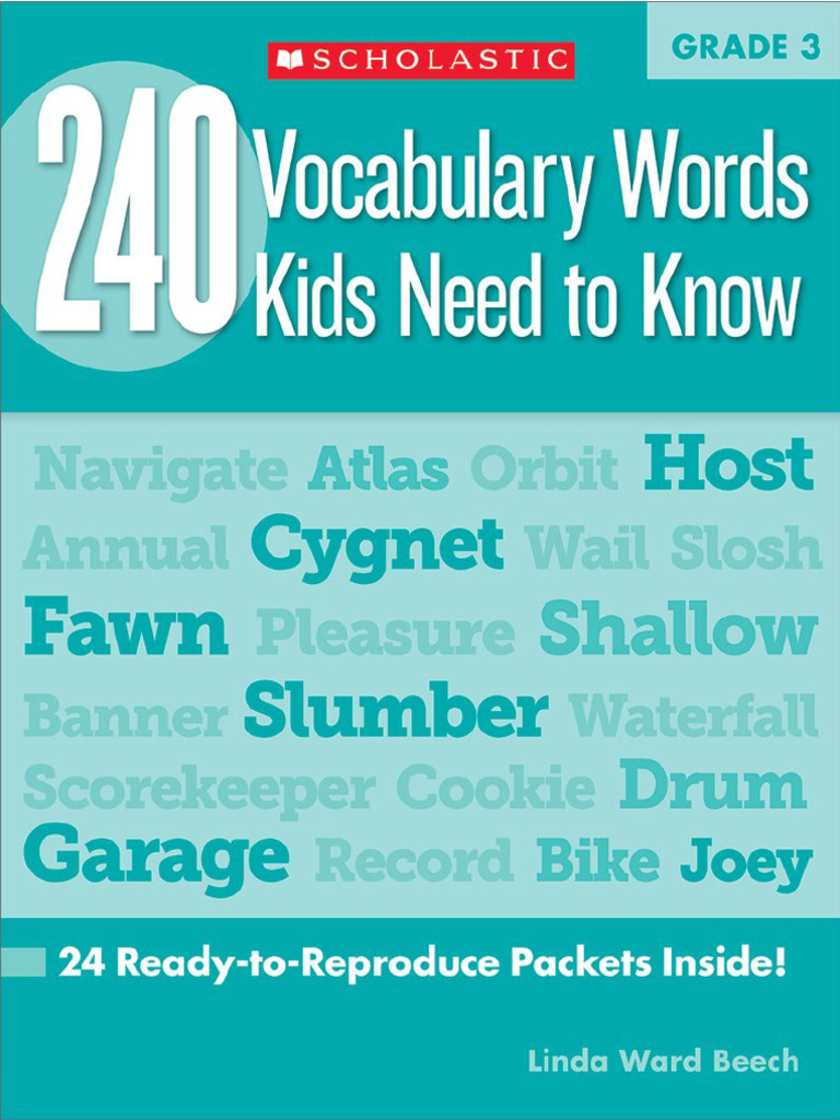 240 Vocabulary Words Kids Need To Know Grade3 | PDF | Vocabulary | Word
