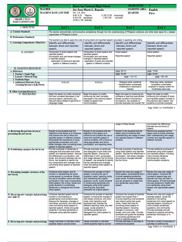Q1week 5 | PDF | Speech | Word