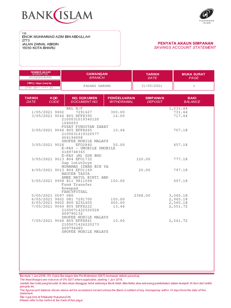 Estatement-202105 2 | PDF