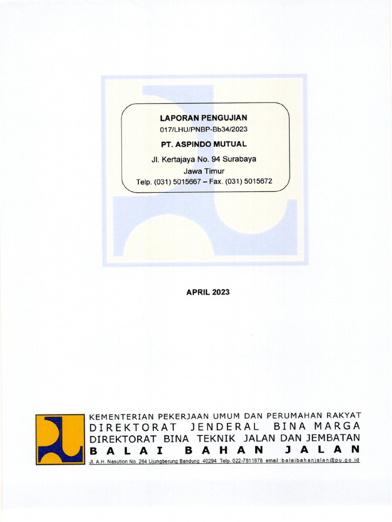 Lab Asbuton Pra Campur - BDG '23 | PDF