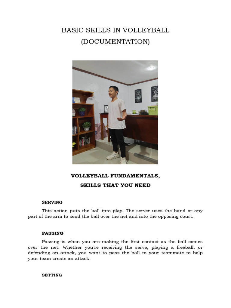Basic Skills in Volleyball | PDF