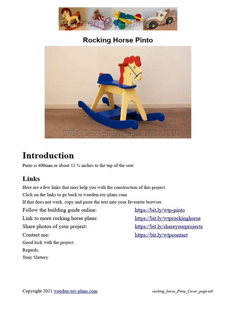 Rocking Horse Pinto Instructions160721 | PDF | Horses | Equus (Genus)
