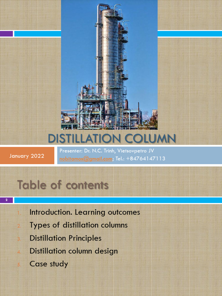 Distillation Column | PDF | Distillation | Applied And Interdisciplinary Physics