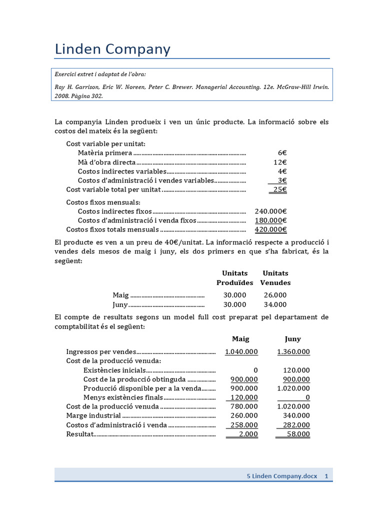 3.3 Linden Company | PDF