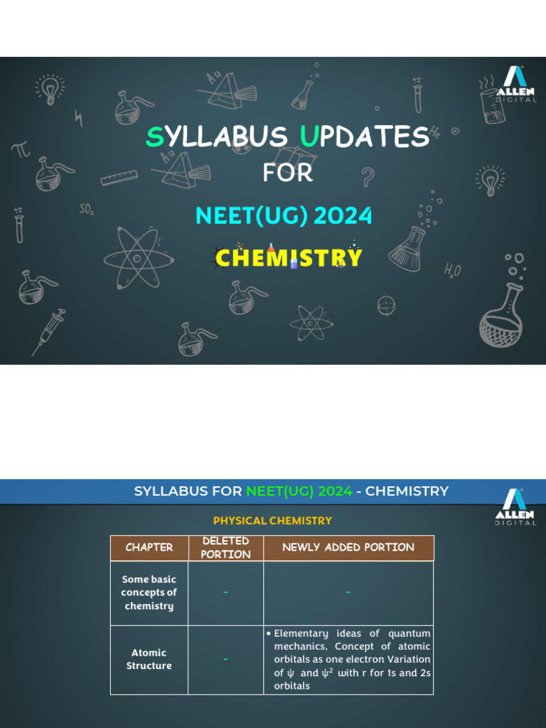 NEET PPT Chemistry Syllabus | PDF | Chemistry | Organic Chemistry