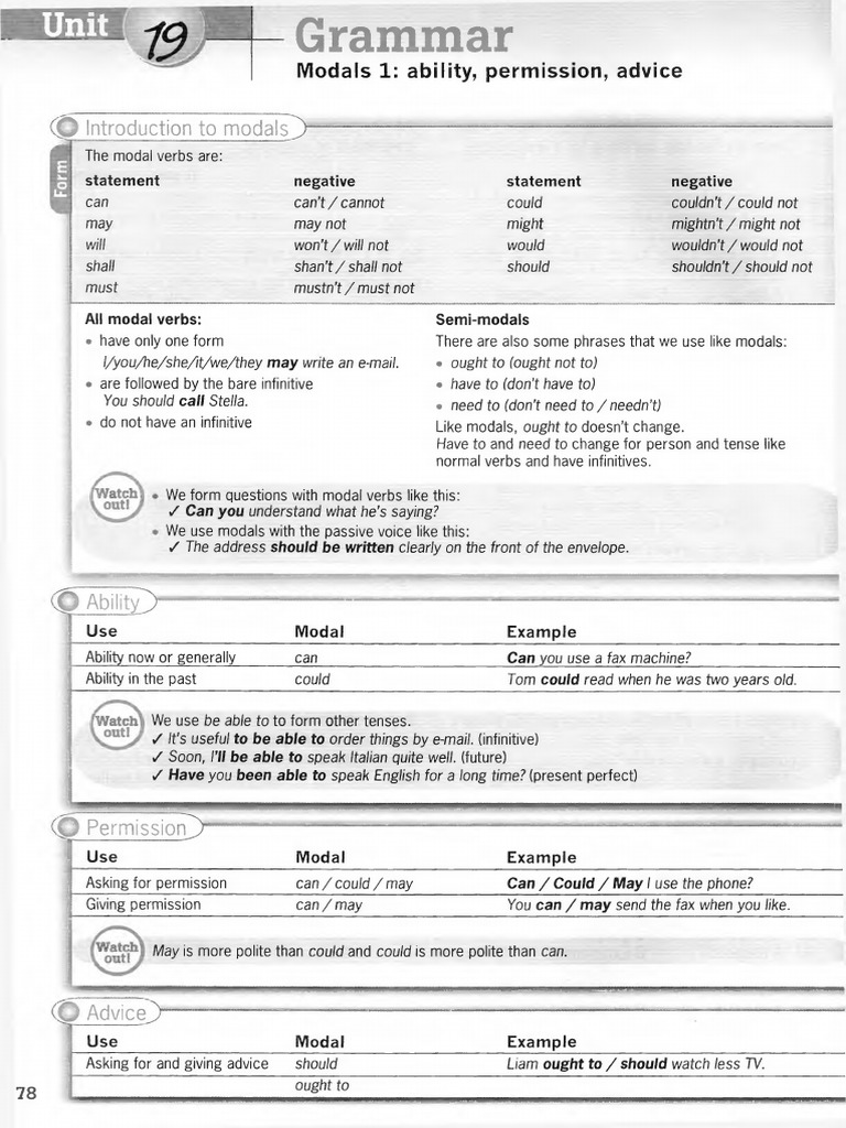 B1 - Modals | PDF | Linguistics | Grammar