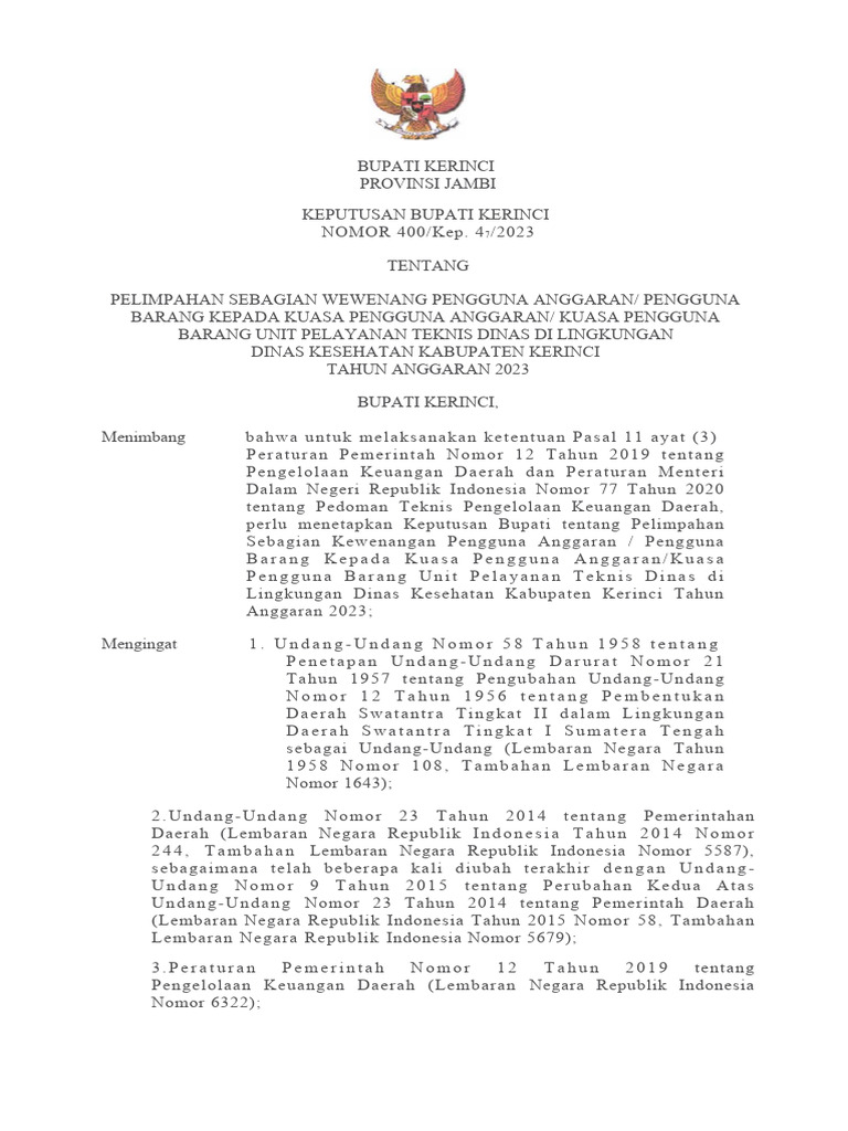 SK PA Dan KPA 2023 | PDF