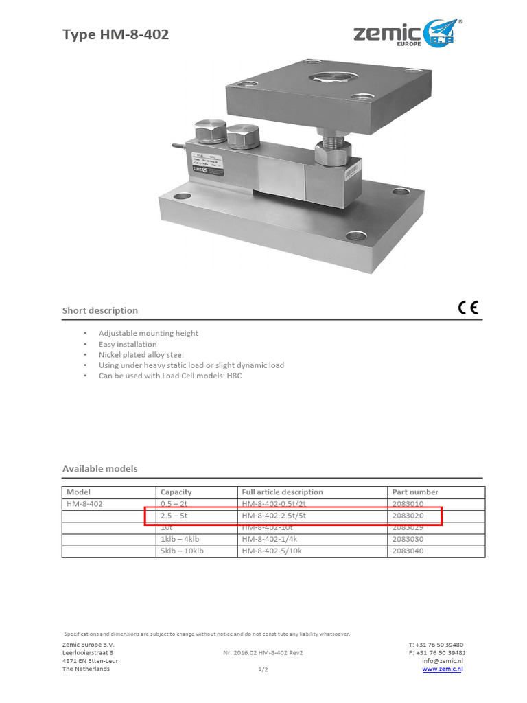HM - 8 - 402 - Plate Base | PDF