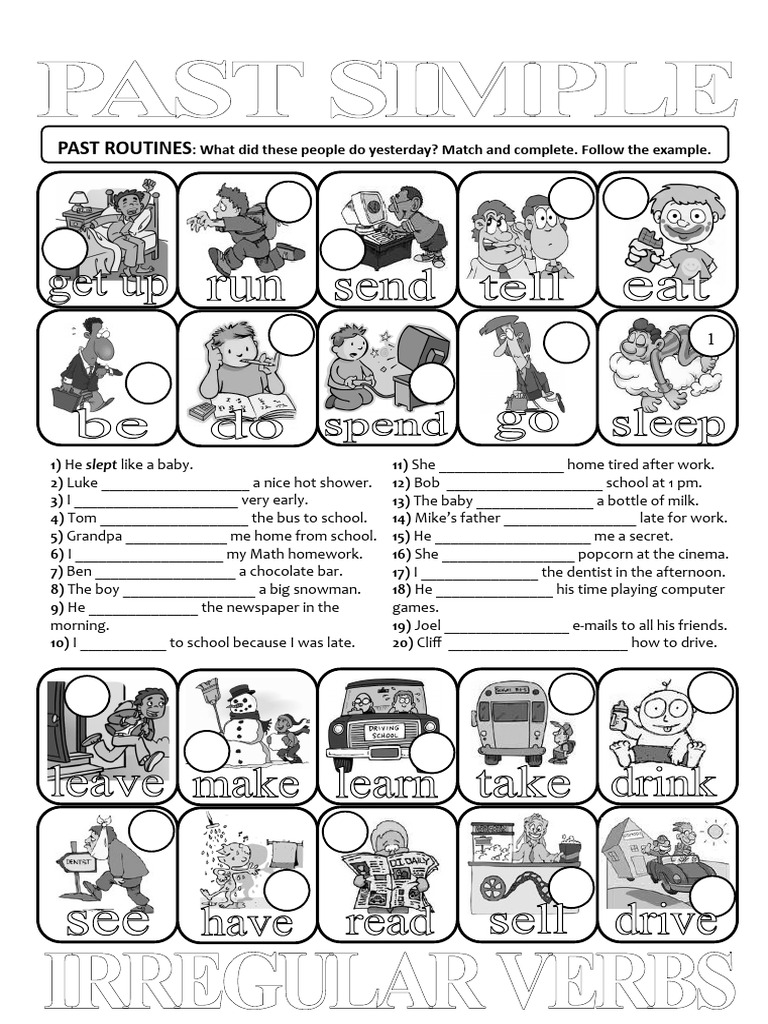A3 1past-Simple-Worksheet | PDF
