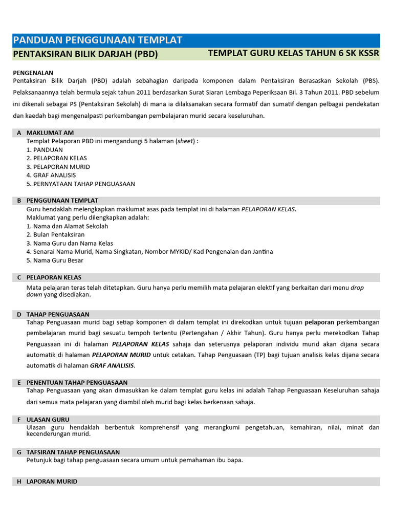 7 - Templat Pelaporan PBD Tahun 6 SK KSSR 2021-6 Inovatif-Pertengahan ...