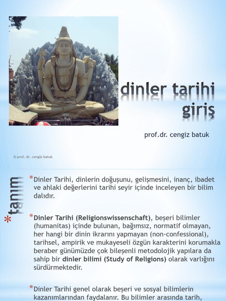 01 - Dinler Tarihi Giriş | PDF