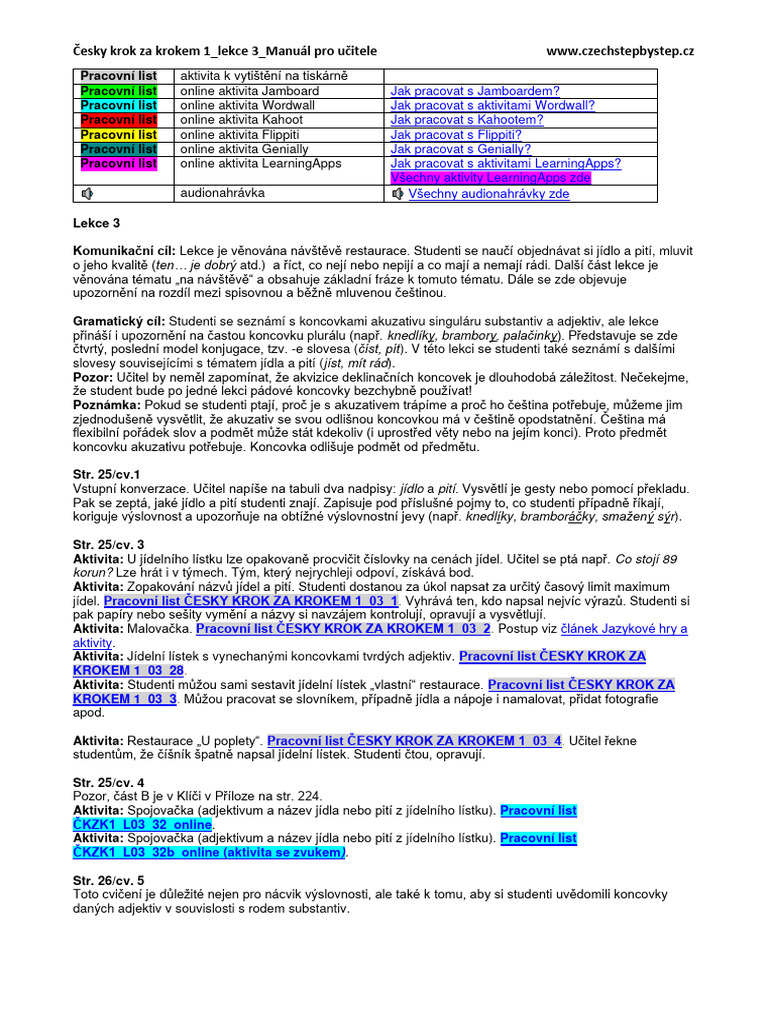 Ucitele Cesky Krok Za Krokem 1 3 Online | PDF