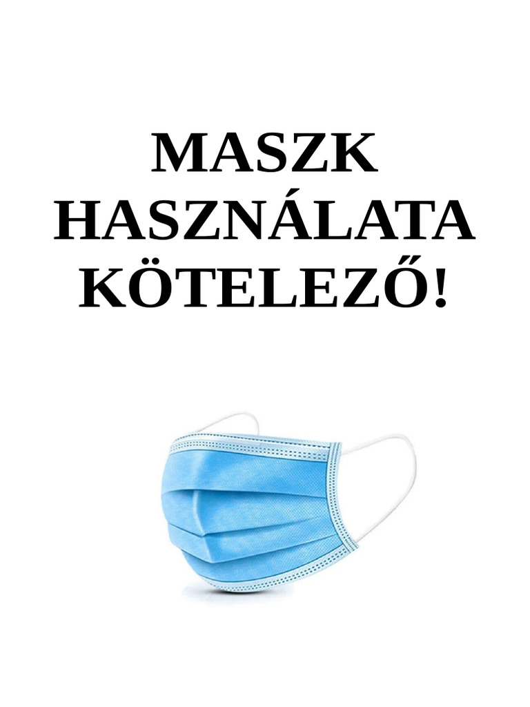 Maszk Használata Kötelező | PDF