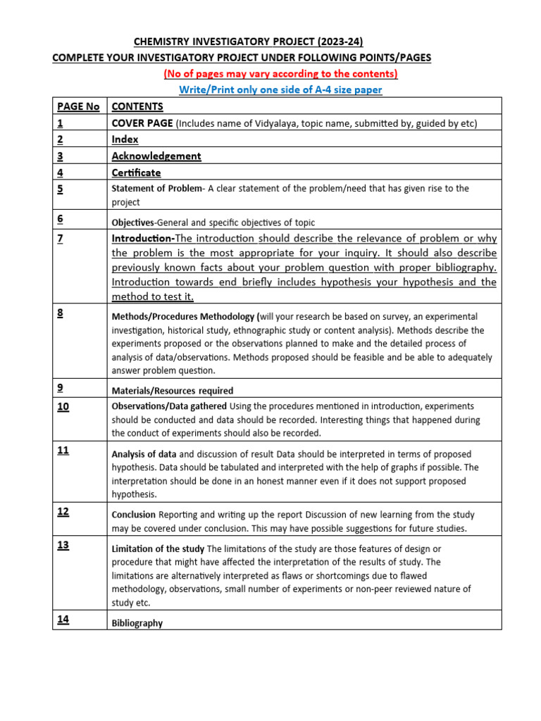 How To Write Investigatory Project | PDF | Experiment | Methodology