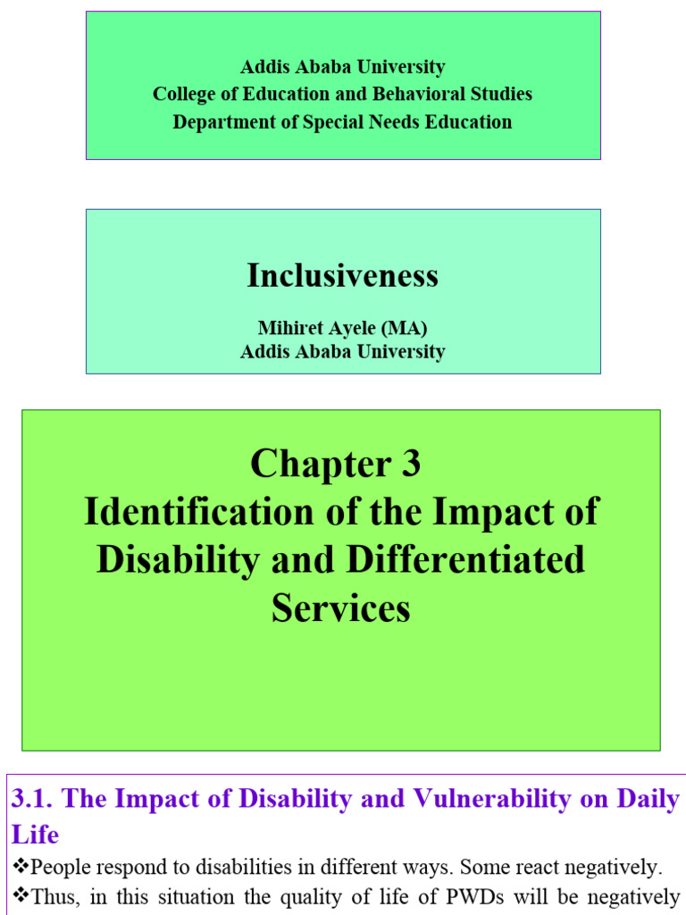 Chapter 3 FINAL Identification of The Impact of Disability ...