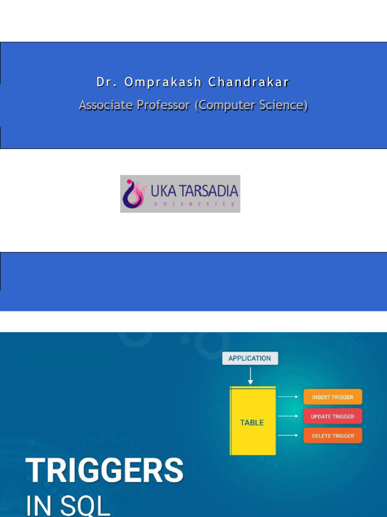 Unit 3 Trigger | PDF | Data Management | Databases Unit 3 Trigger | PDF | Data Management | Databases