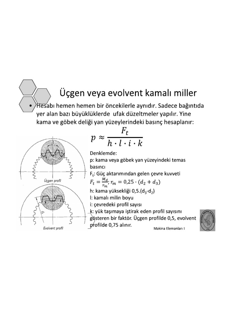 Üçgen Veya Evolvent Kamalı Miller | PDF