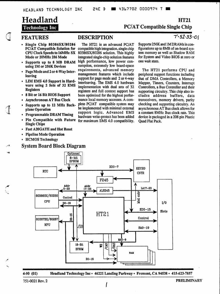 HT21P DataSheet | PDF