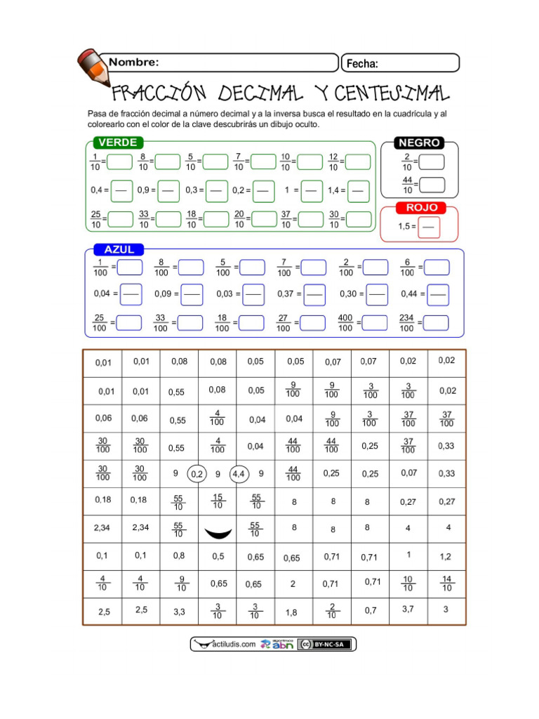 Fracciones-Decimales-01 Pages 1-1 - Flip PDF Download - FlipHTML5 | PDF