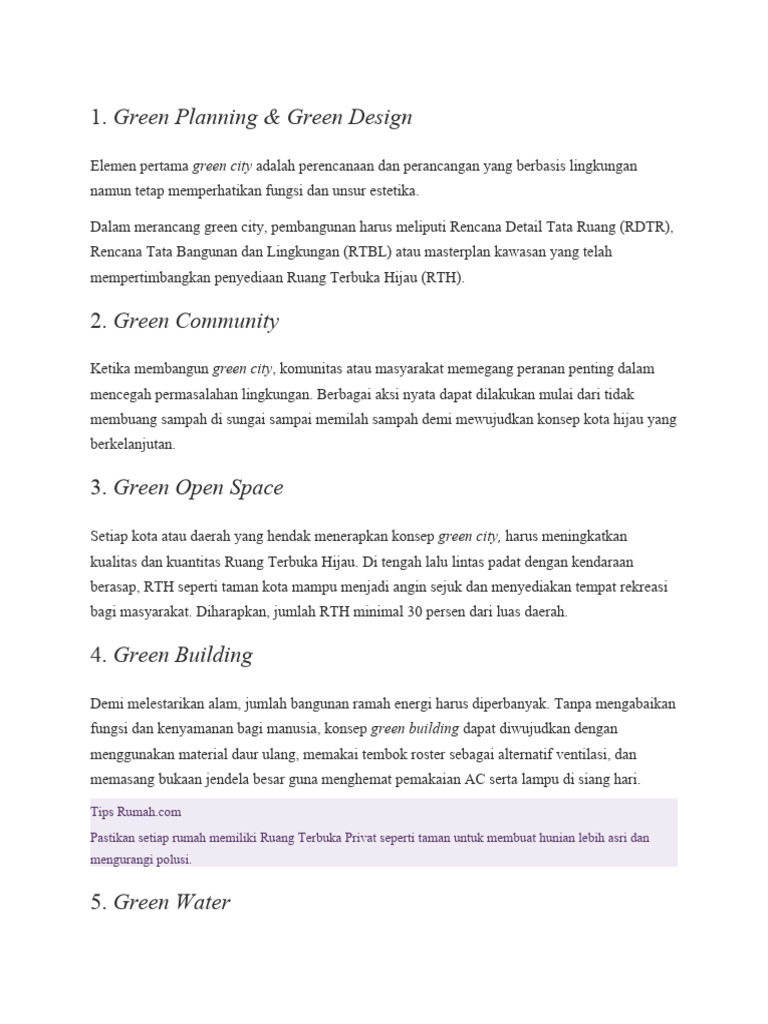 Green Planning & Green Design | PDF