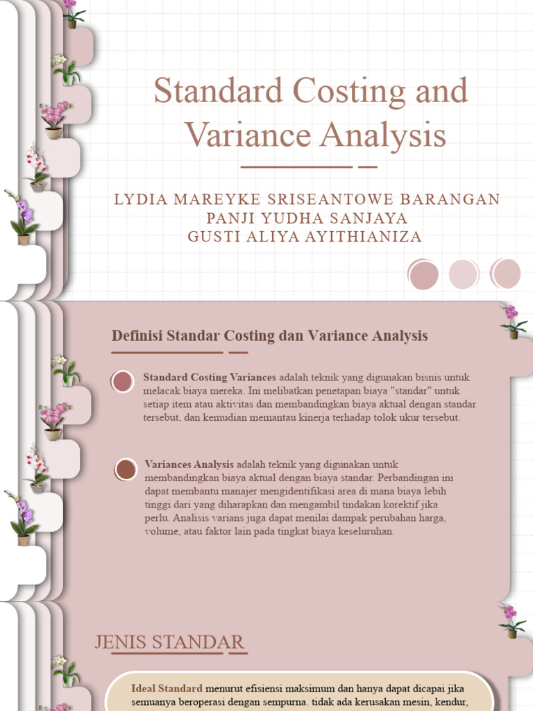 Standard Costing and Variances Analysis FIX | PDF