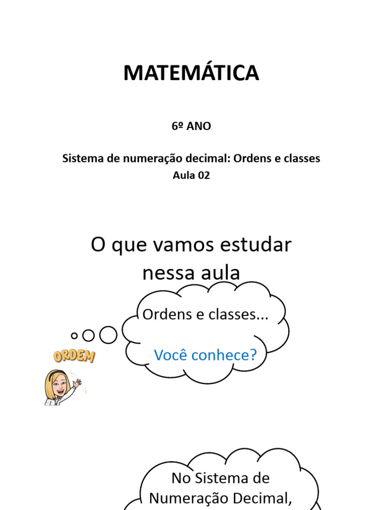 EnsFundII - Matematica - 6ºano - Slide Aula02 | PDF | Decimal | Matemática