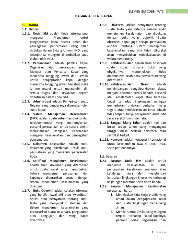 Elemen Ism Code | PDF