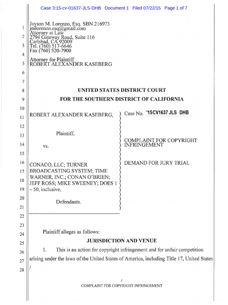 Copyright Infringement Complaint | PDF