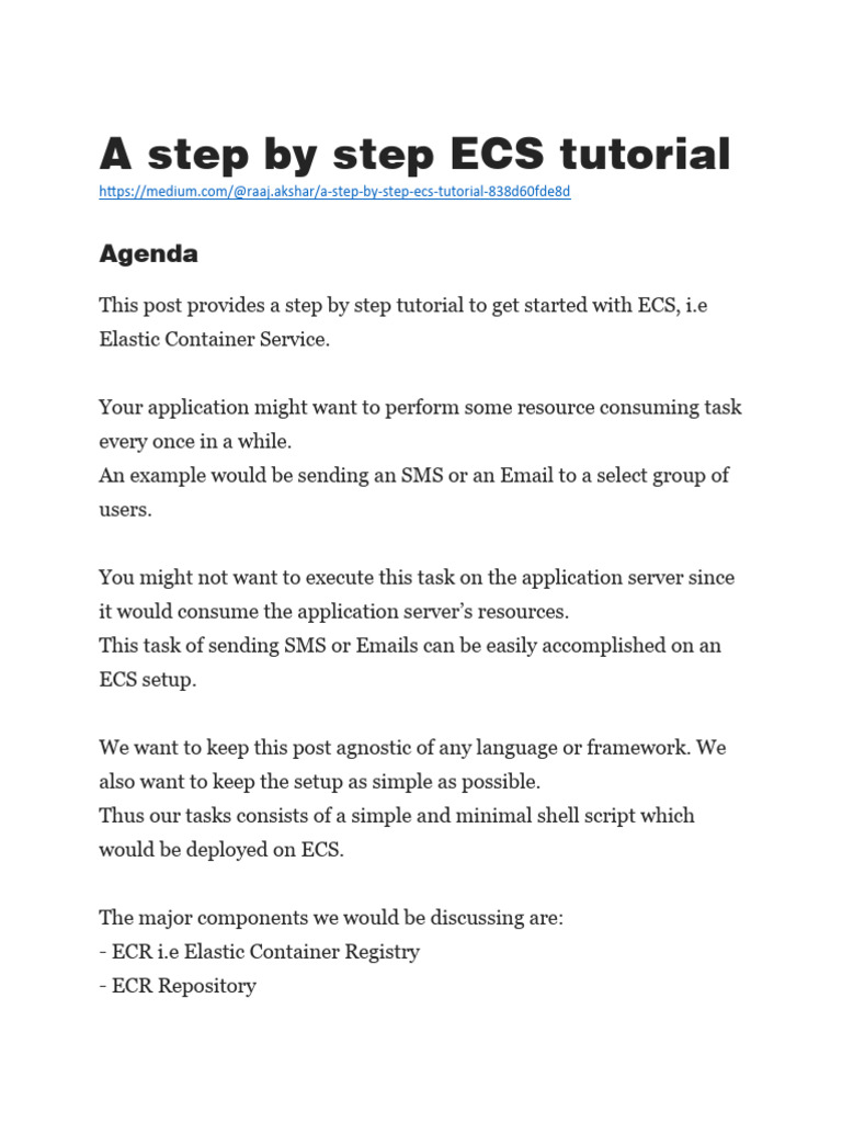 Amazon ECS Lab2 | PDF | Command Line Interface | Software Engineering